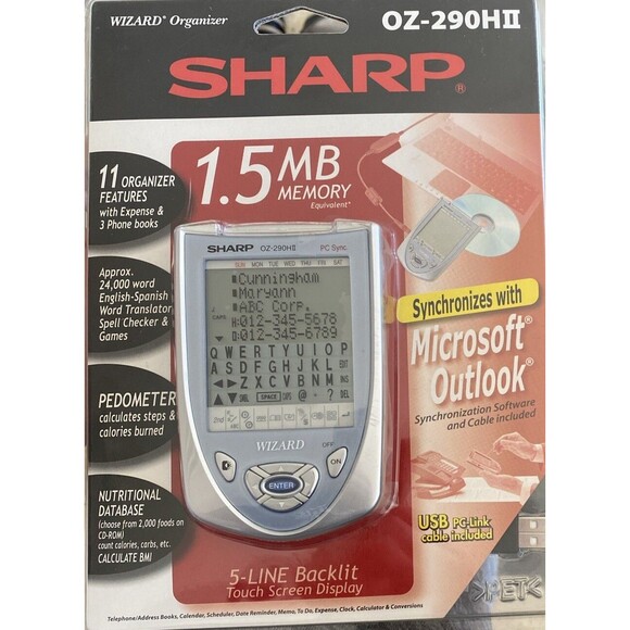 Sharp | Other | Sharp Wizard Organizer Oz29h Usb 5mb For Microsoft ...